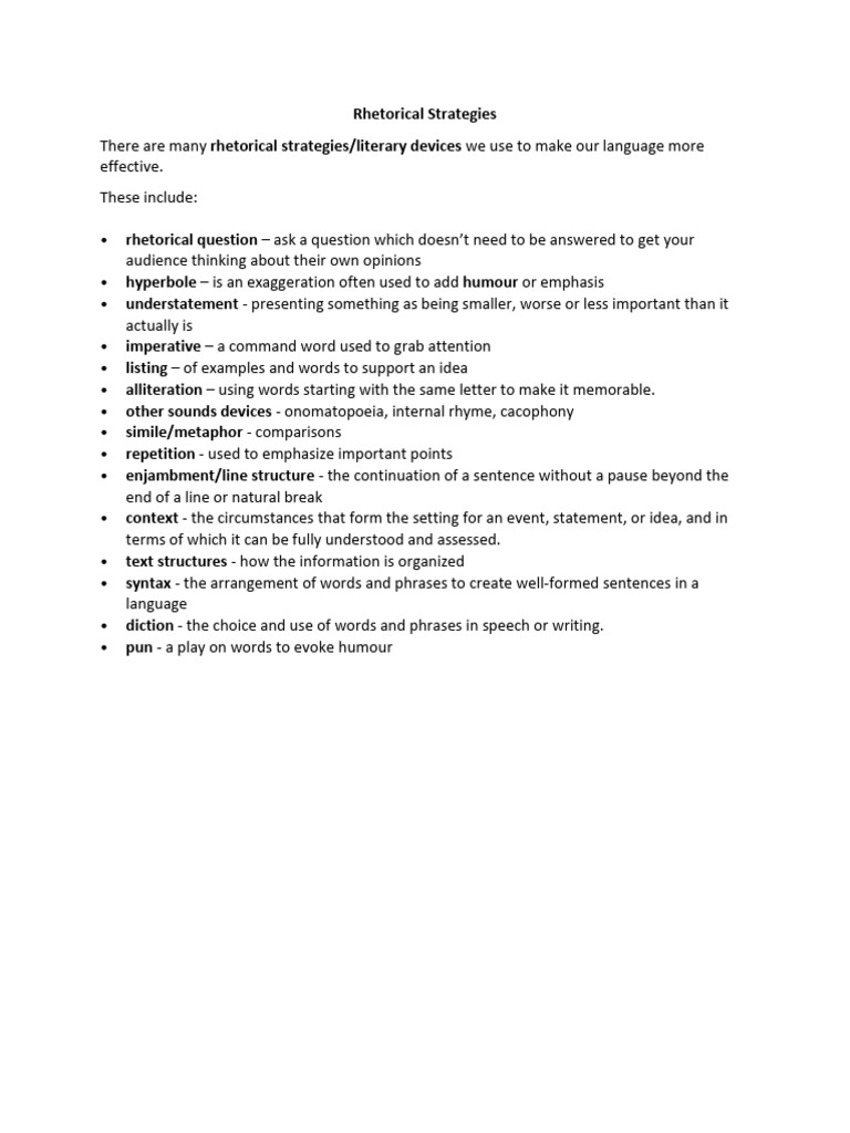 Rhetorical Strategies | PDF