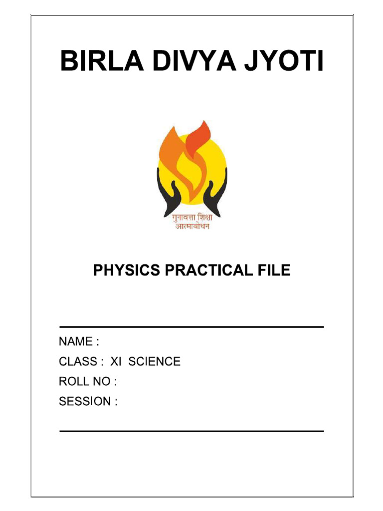 Phy Practical Cover | PDF