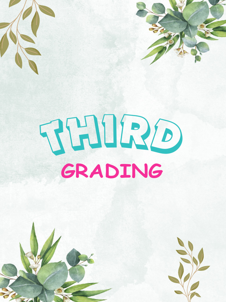 THIRD FOURTH GRADING | PDF