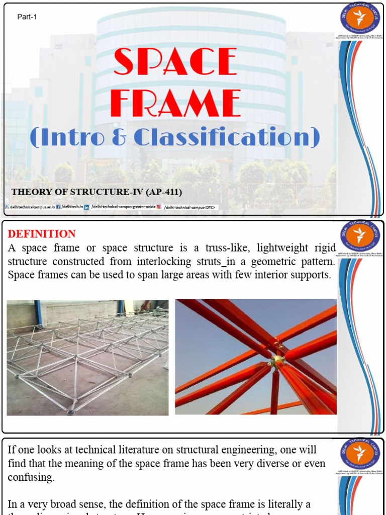 L-16 Space Frame Part-1 | PDF | Truss | Structural Engineering
