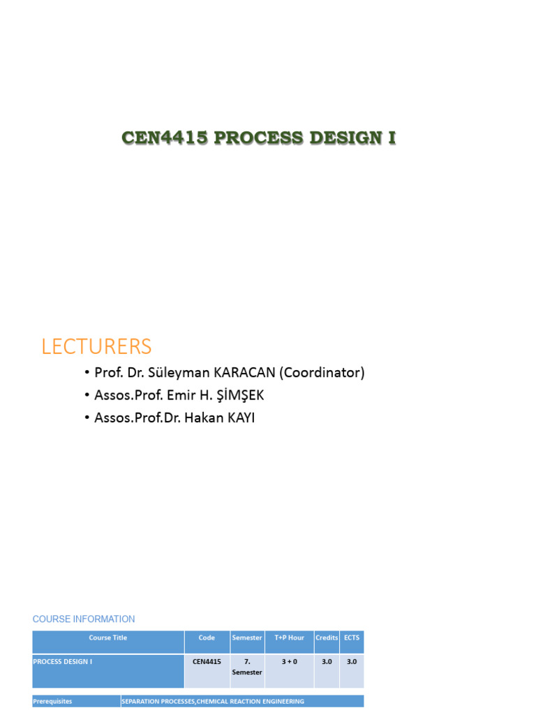 CEN4415 Process Flow DiagramsLecture Notes | PDF
