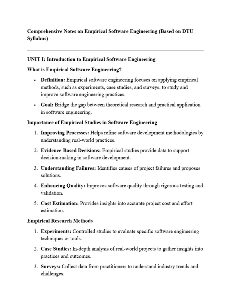 Empirical Software Engineering | PDF | Data Analysis | Case Study