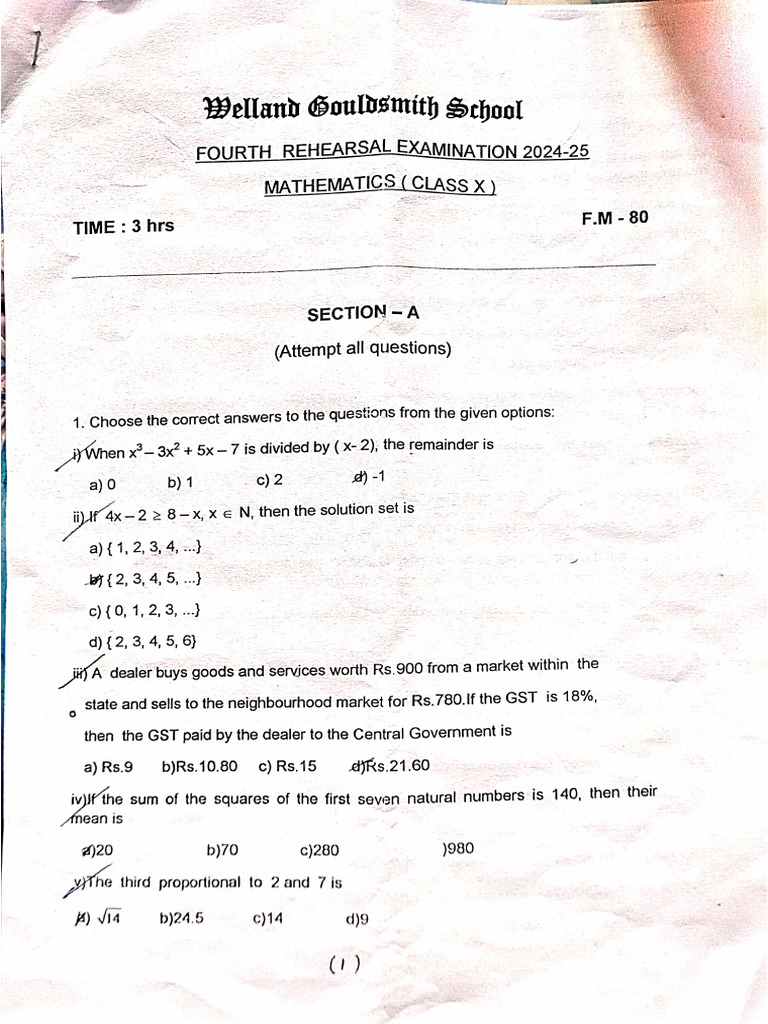 Maths 4th Rehearsal | PDF