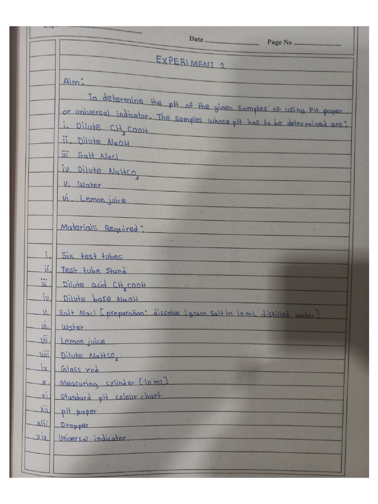 Chemistry Practicals | PDF