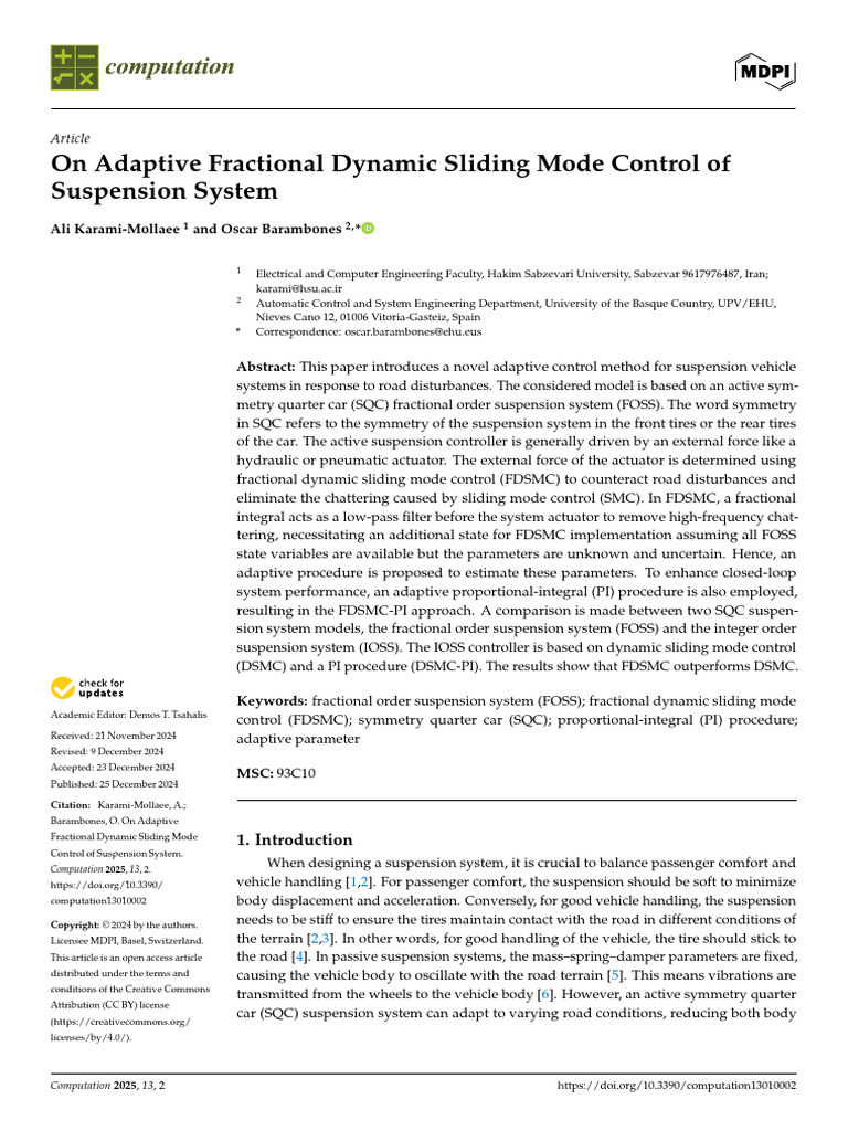 computation-13-00002 | PDF | Control Theory | Applied Mathematics