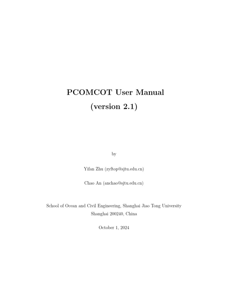 Comcot User Manual | PDF | Parallel Computing | Supercomputer