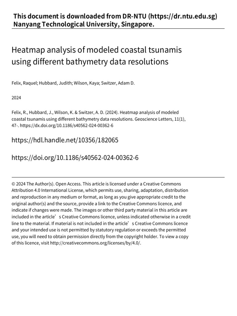 Heatmap Analysis of Modeled Coastal Tsunamis Using Different Bathymetry ...
