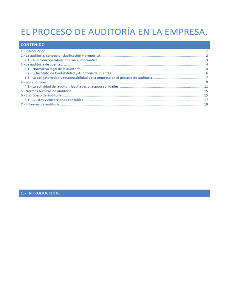 2024-25_06_El_proceso_de_auditoria_en_la_empresa | PDF | Auditoría | Contralor