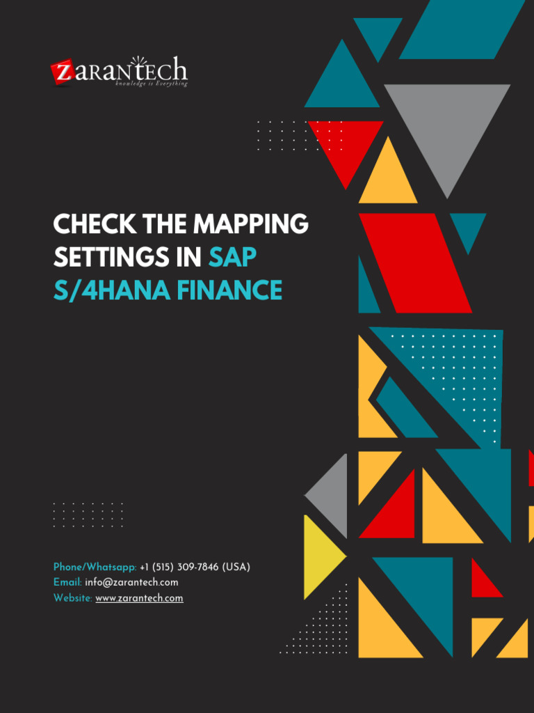 Check the Mapping Settings in SAP S4HANA Finance | PDF | Computing