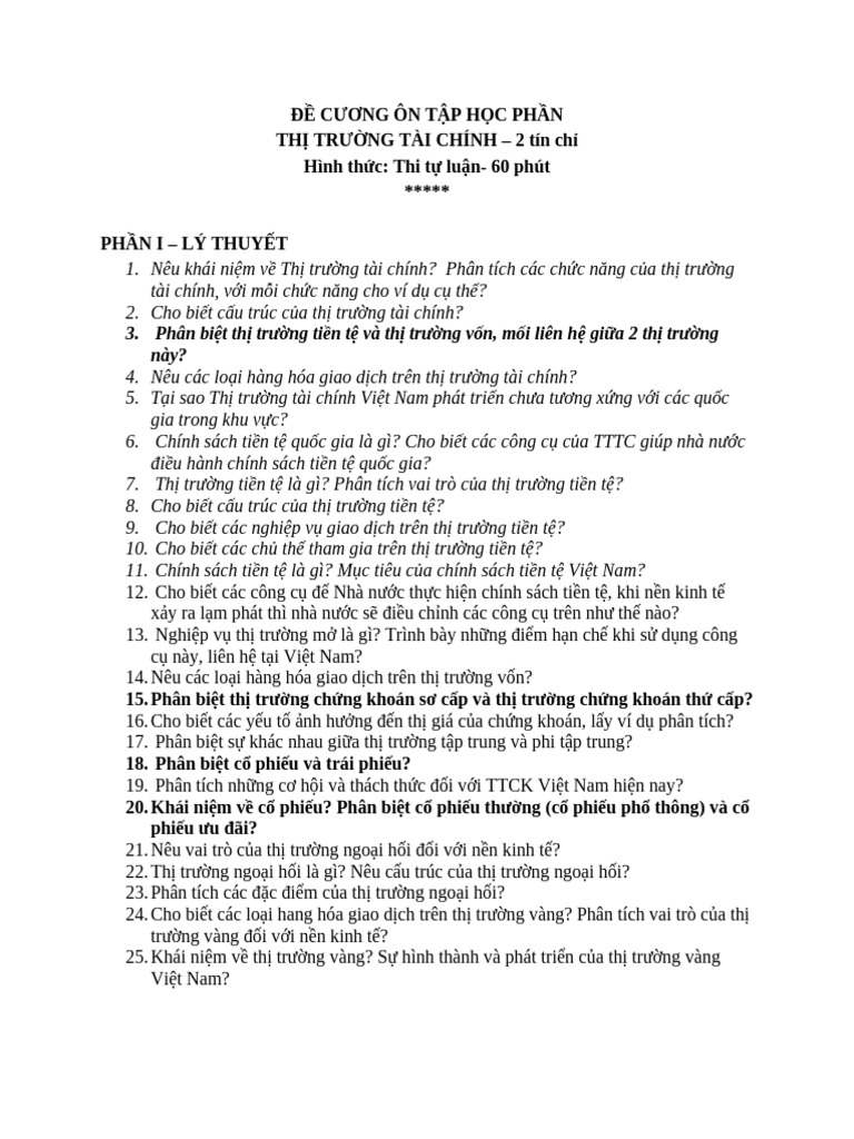 ĐỀ-CƯƠNG-TTTC vip | PDF