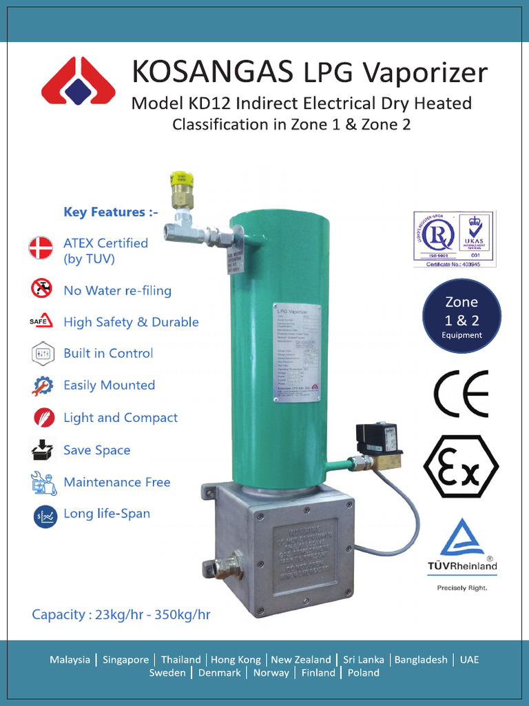 Brochure - Kosangas KD12 Vap - New | PDF