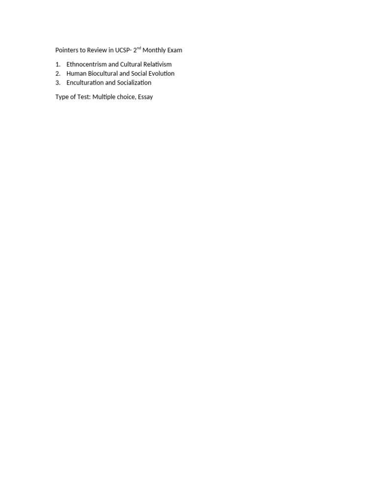 Pointers To Review in UCSP | PDF