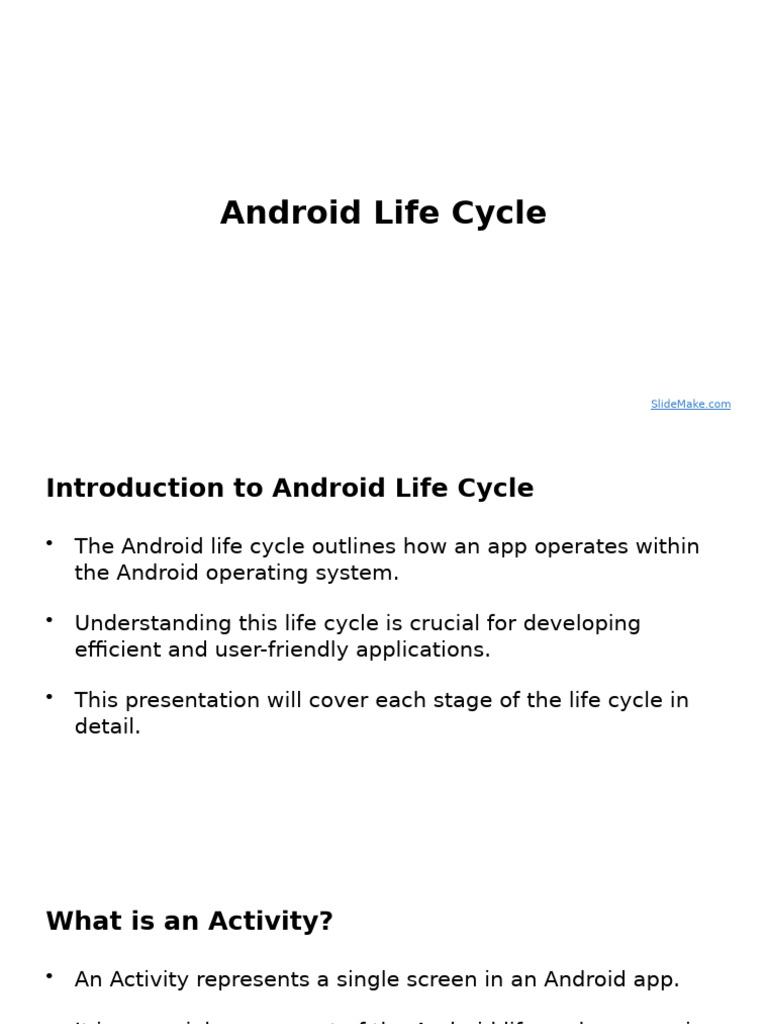 Android Life Cycle | PDF | Android (Operating System) | Product Lifecycle