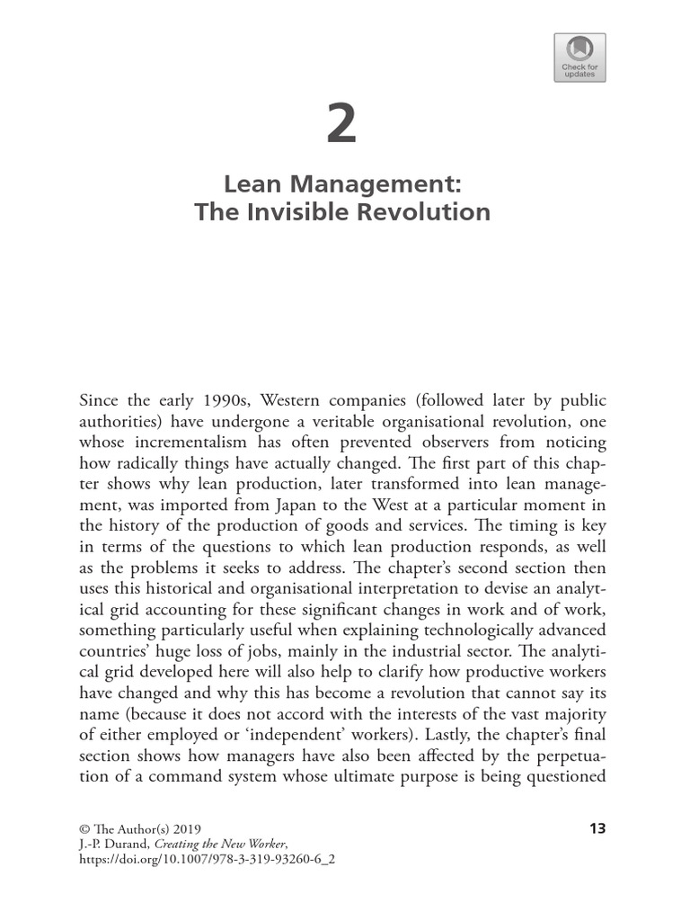 Jean Pierre Durand Lean Management | PDF | Lean Manufacturing | Performance Appraisal