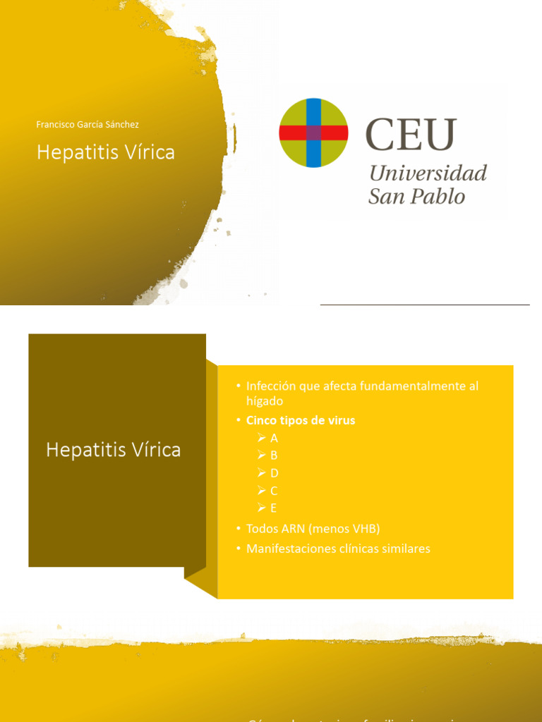 Tipos y Transmisión de Hepatitis Vírica | PDF | Hepatitis | Virus de la ...