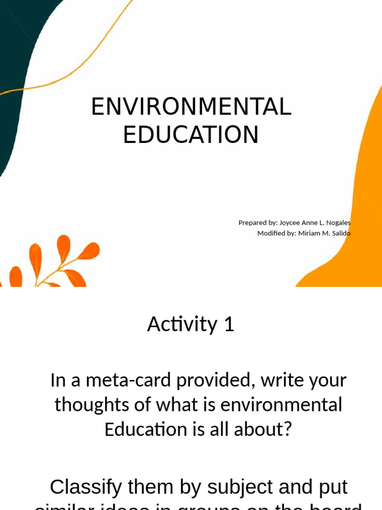 Understanding Environmental Education | PDF | Learning | Knowledge