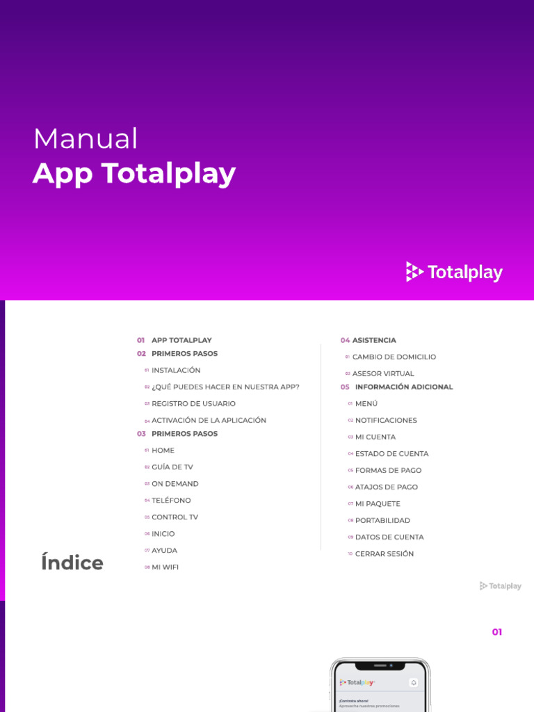 Manual de Uso de la App Totalplay 2023 | PDF | Aplicación movil ...