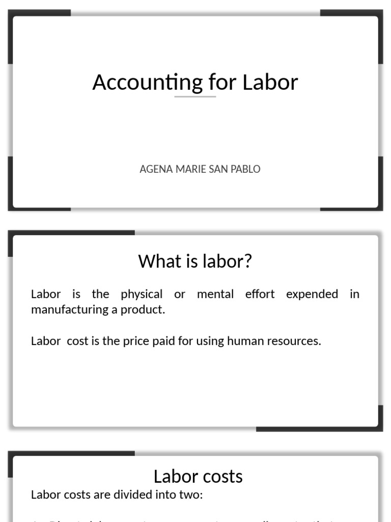 Understanding Labor Costs in Accounting | PDF | Payroll Tax | Labour ...