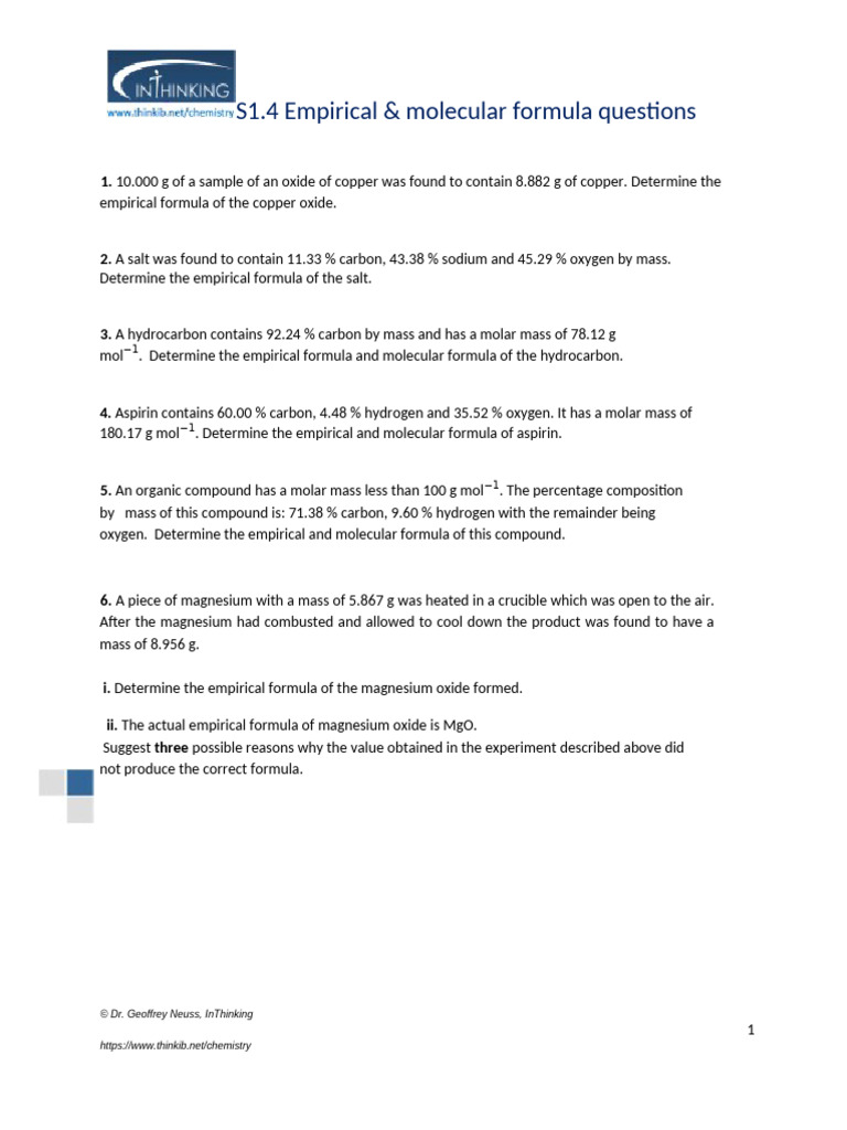 S1.4-empirical---molecular-formula-questions | PDF