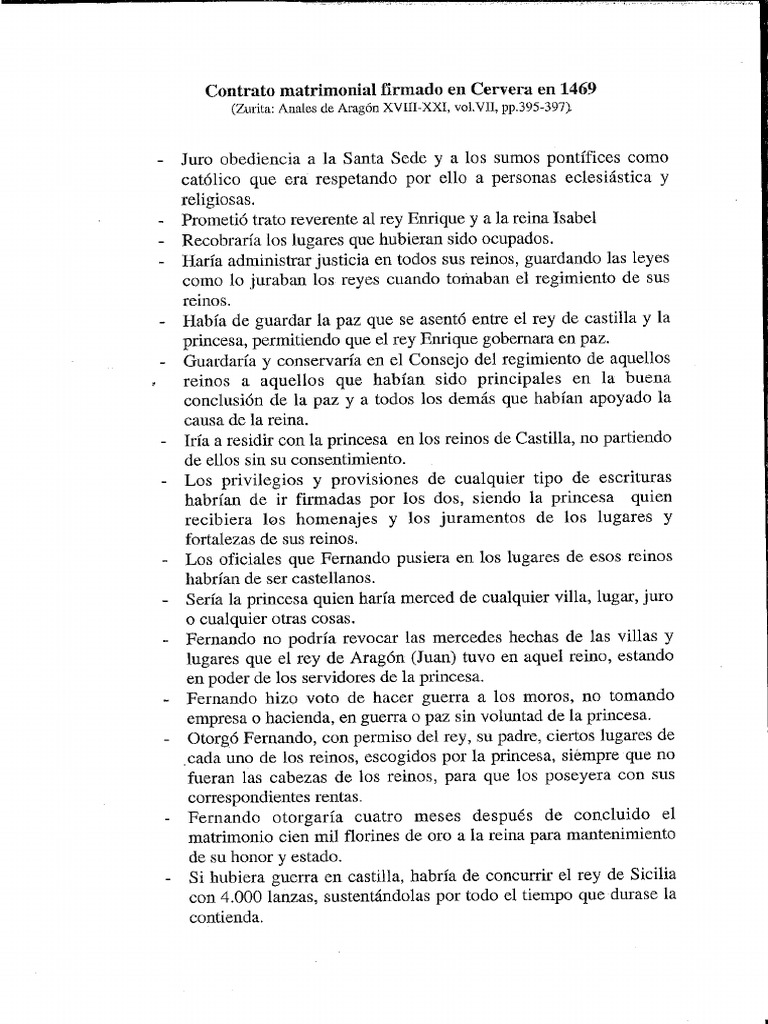 Contrato Matrimonial Cervera (1469) | PDF