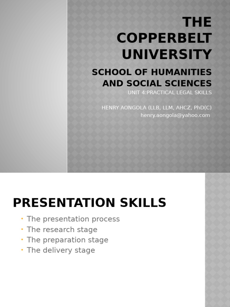 The Copperbelt University Legal Process Unit 4 | PDF