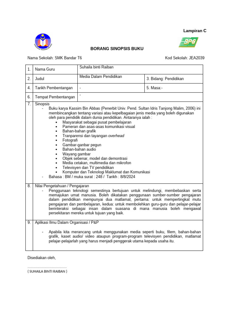 Sinopsis Buku SPLKPM | PDF