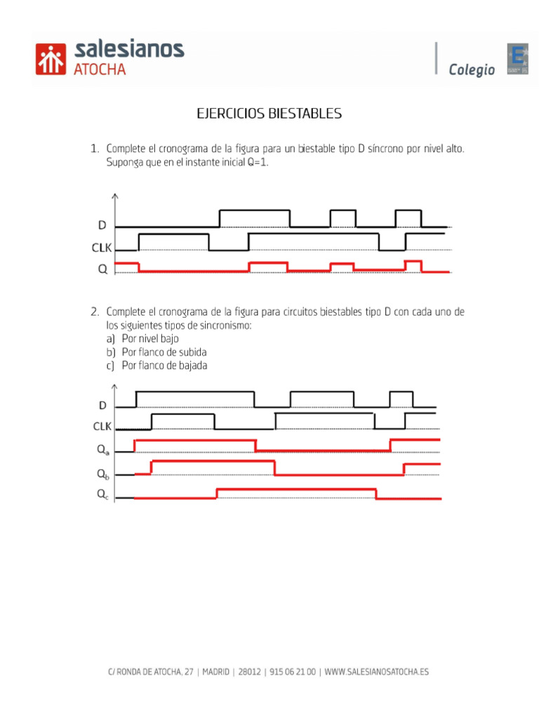 Biestable J-K Síncrono: Tabla de Verdad | PDF