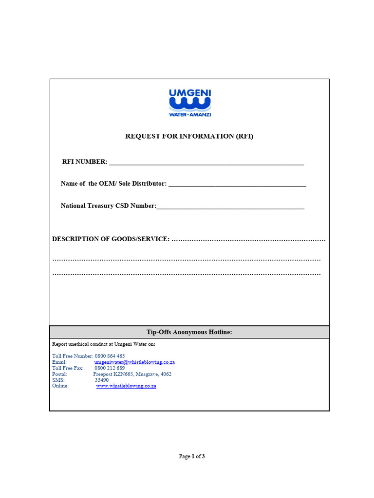 REQUEST-FOR-INFORMATION-FORM | PDF