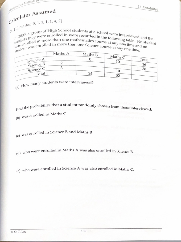 Ot Lee Probability | PDF