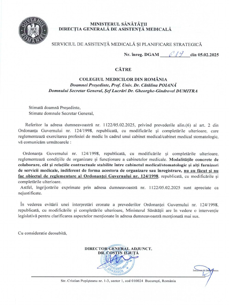 Raspuns MS PCT de Vedere 6.02.2025 | PDF