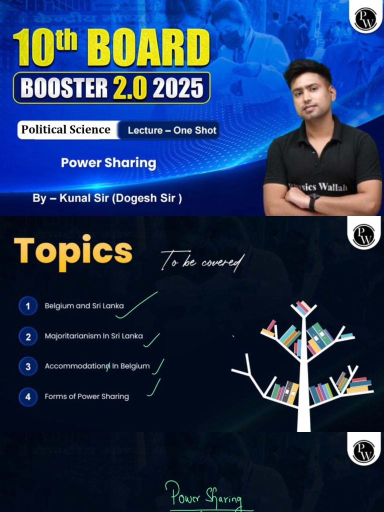Political Science - Power - Sharing - Class Notes - 10th Board Booster ...