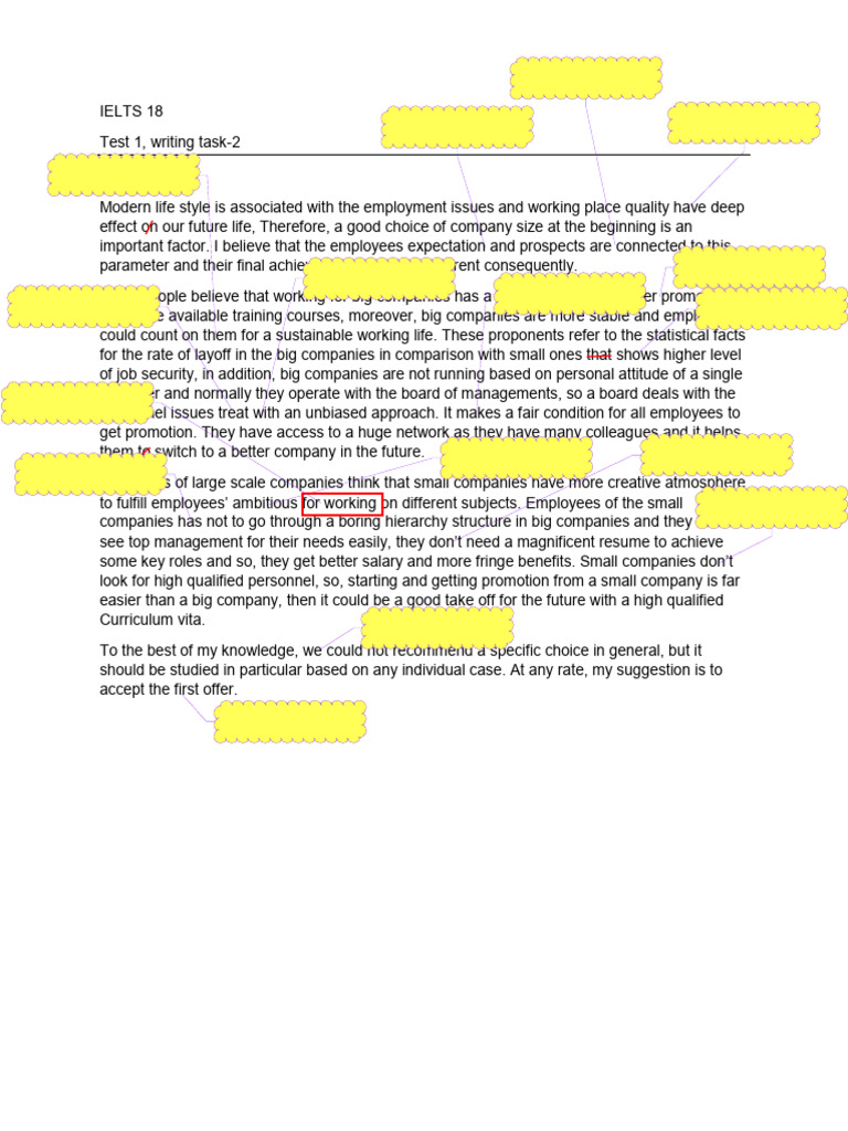 Ielts 18 test 1 task 2 | PDF | Employment