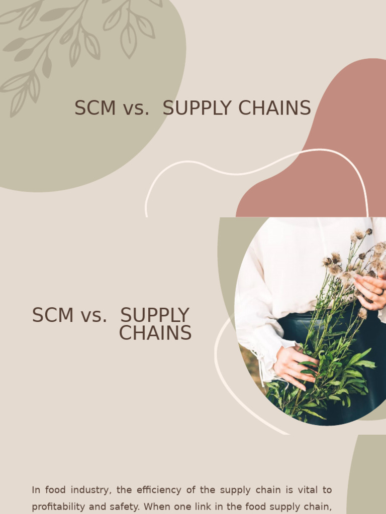 SCM Vs Supply Chains | PDF