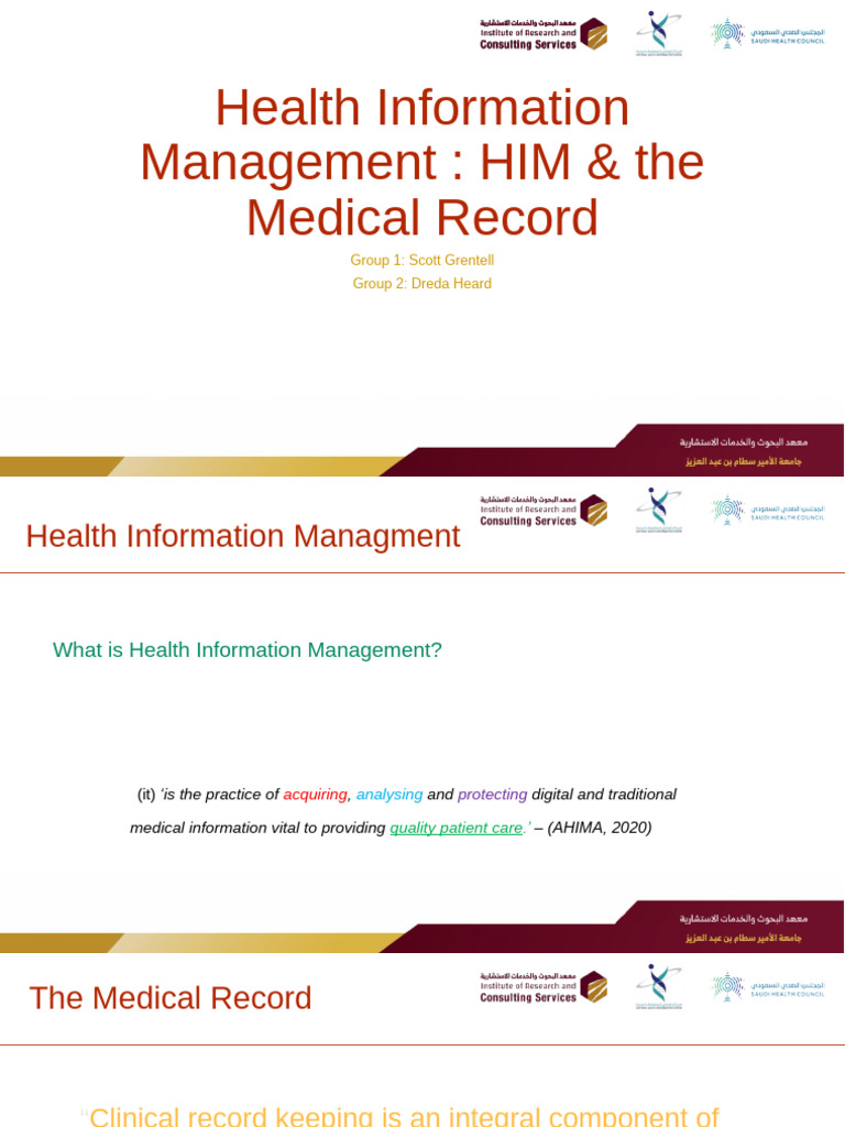 OPC Unit 1 HIM 1.2 HIM and The Medical Record | PDF | Medical Record ...