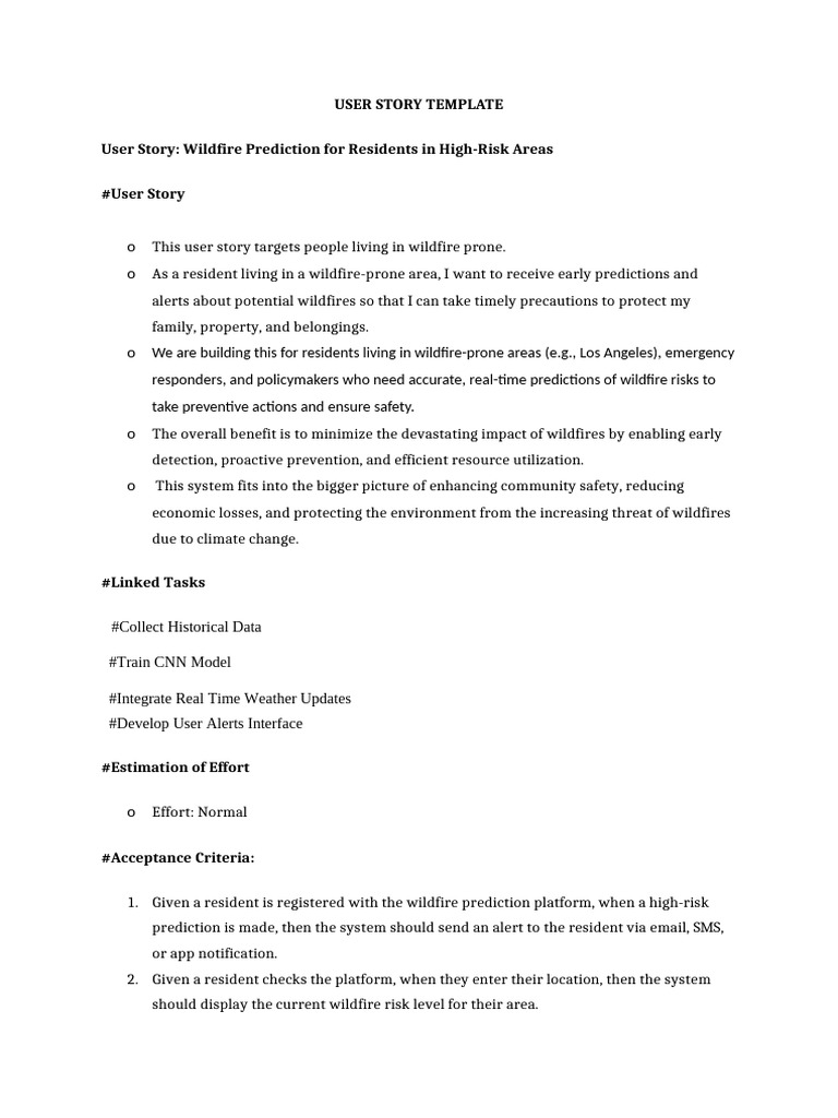 User Story Template | PDF