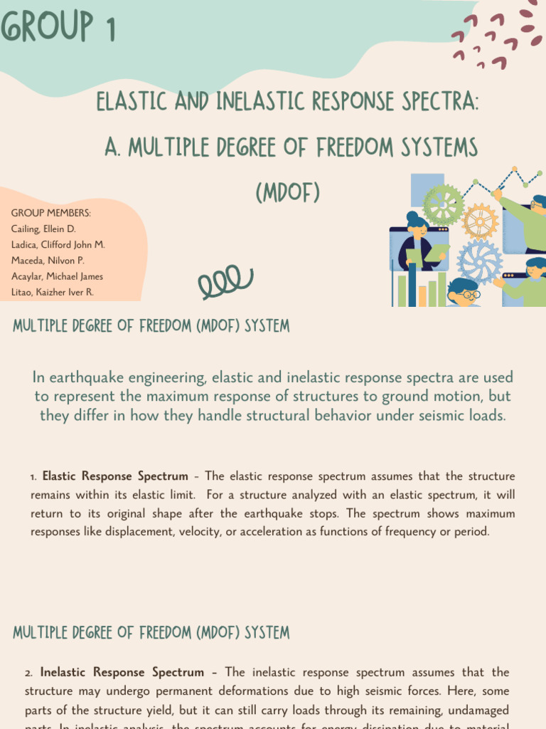 MDOF Systems: Elastic & Inelastic Response | PDF | Normal Mode ...