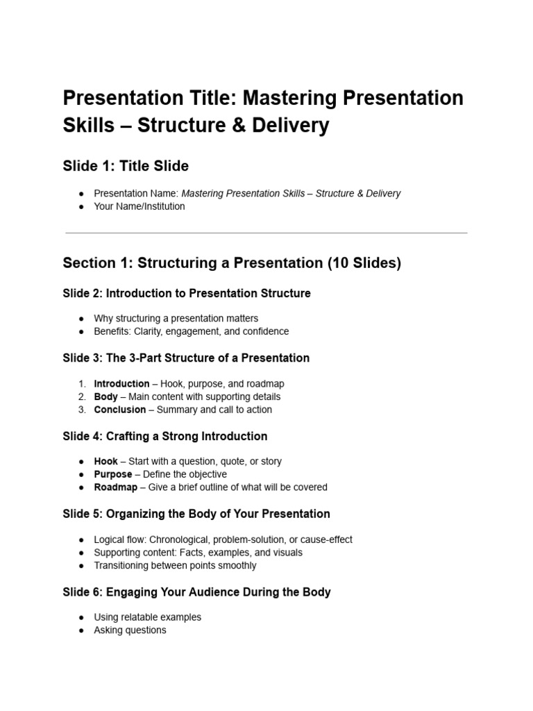 Mastering Presentation Skills | PDF | Body Language | Human Communication