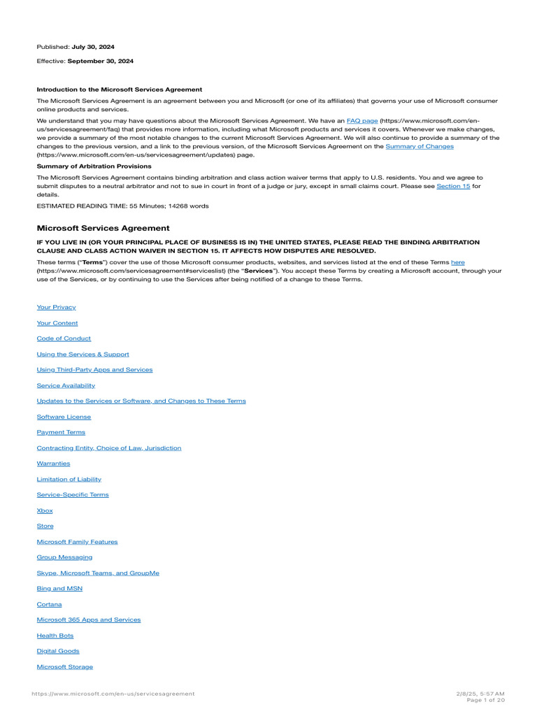 Microsoft Services Agreement Overview | PDF | Payments | Credit Card
