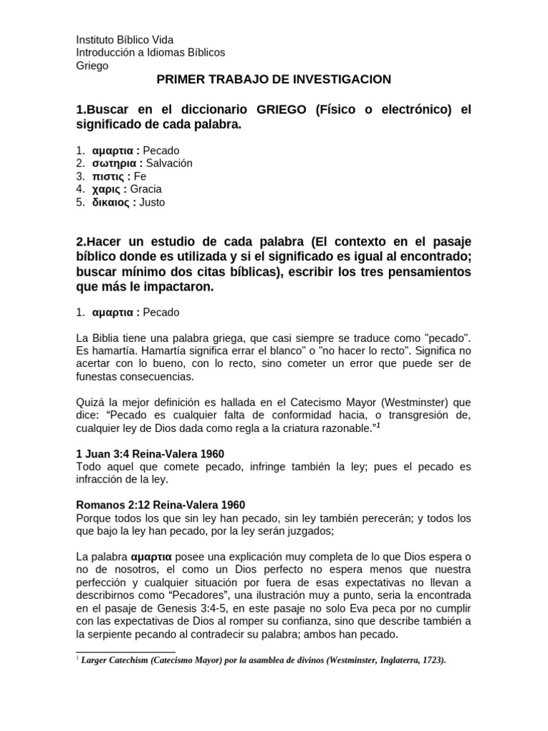 Griego-TRABAJOS DE INVESTIGACION FINAL 1 César A. Salej Isaza | PDF ...