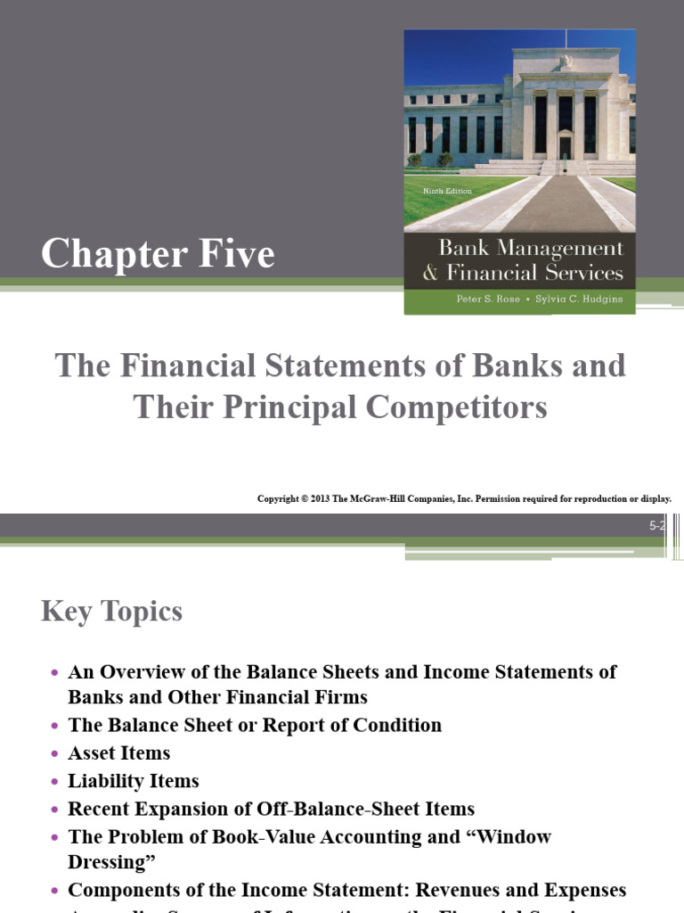Chapter 5 The Financial Statements of Banks and Their Principal ...