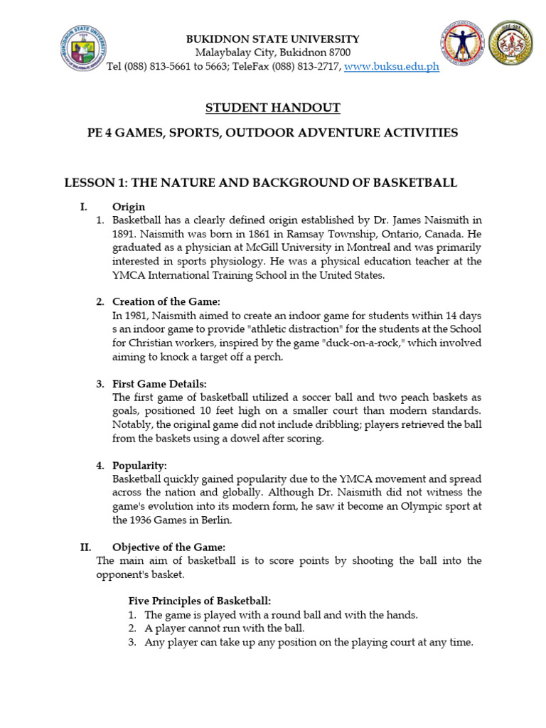 Basketball Study Material | PDF | Basketball Positions | Indoor Sports