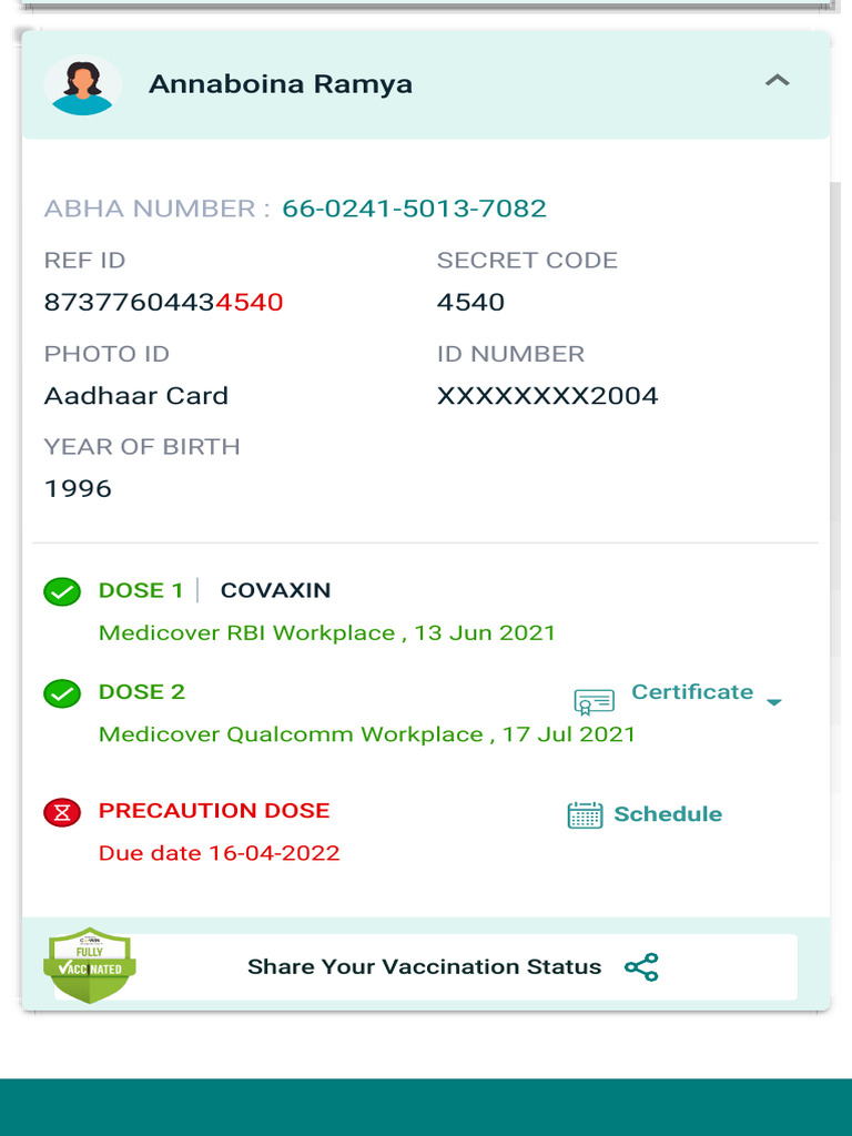 Httpsselfregistration Cowin Gov Indashboard | PDF