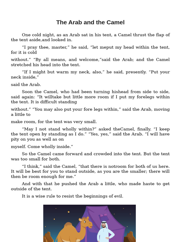 The Arab and The Camel | PDF