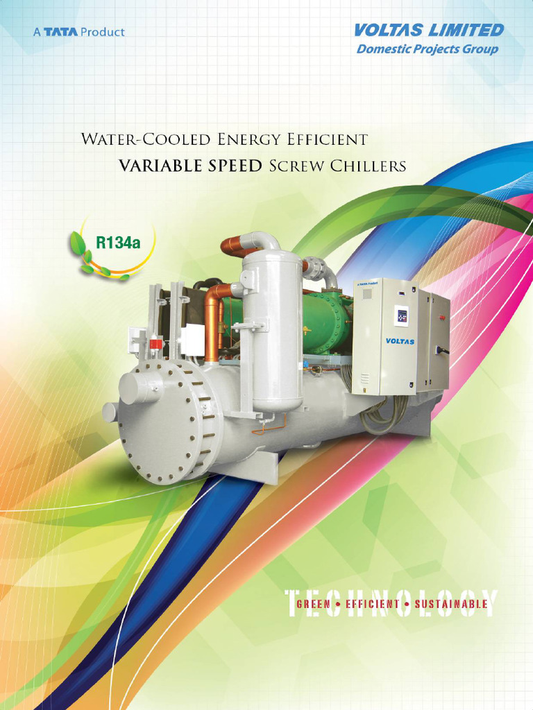 Energy Efficient Water Cooled Screw Chiller Voltas | PDF