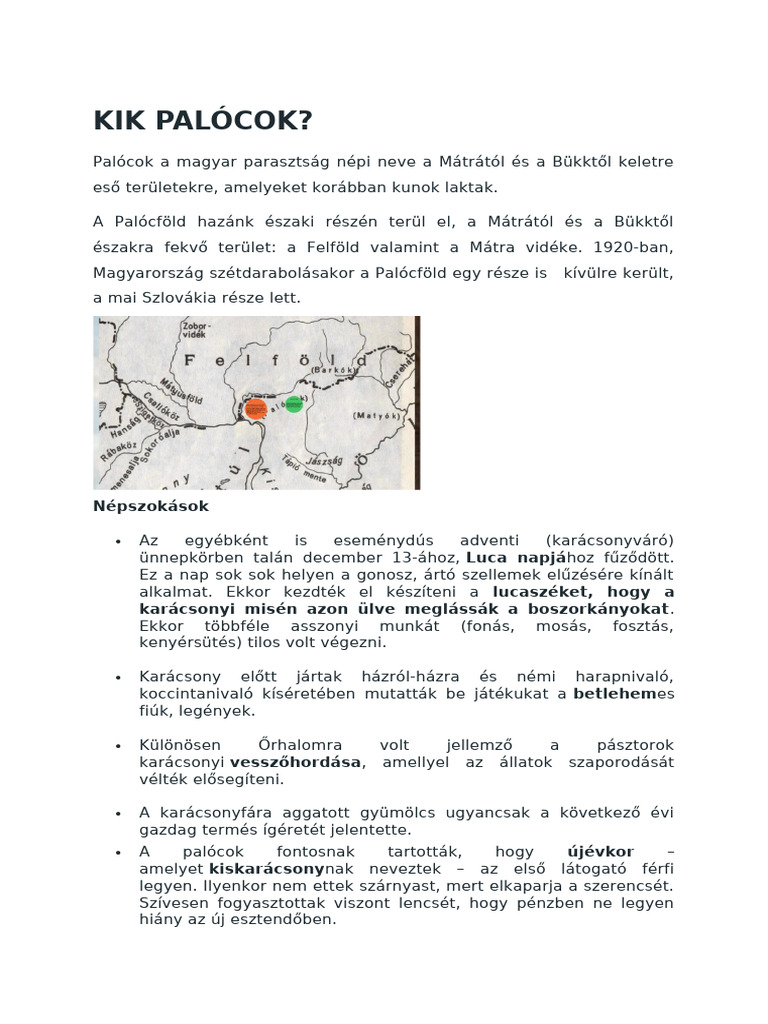 Kik A Palócok | PDF