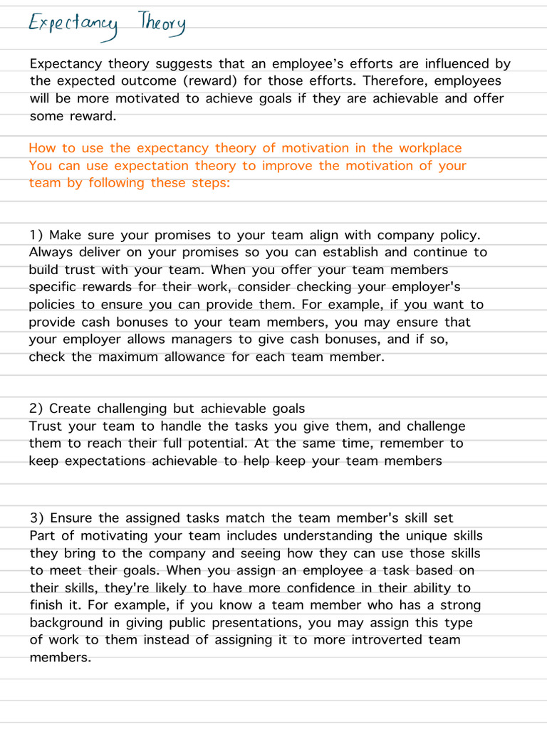 Expectancy theory 2 | PDF