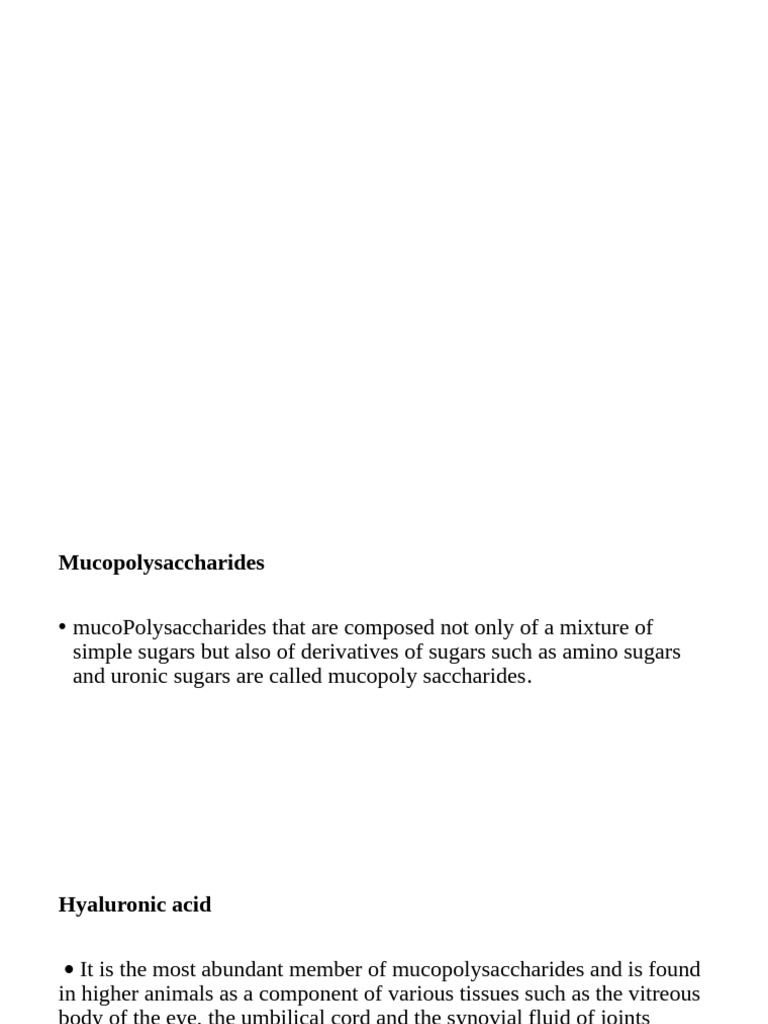 Muco Poly Sac Cha Ride | PDF | Carbohydrates | Extracellular Matrix