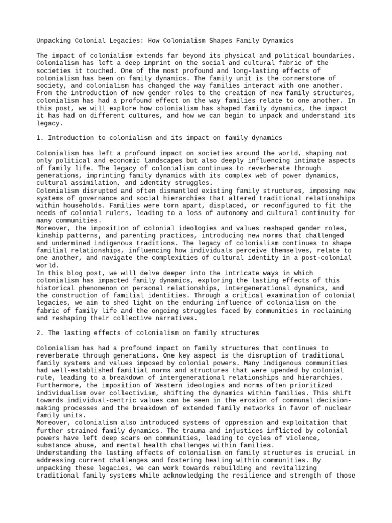 Output 366 | PDF | Family | Colonialism