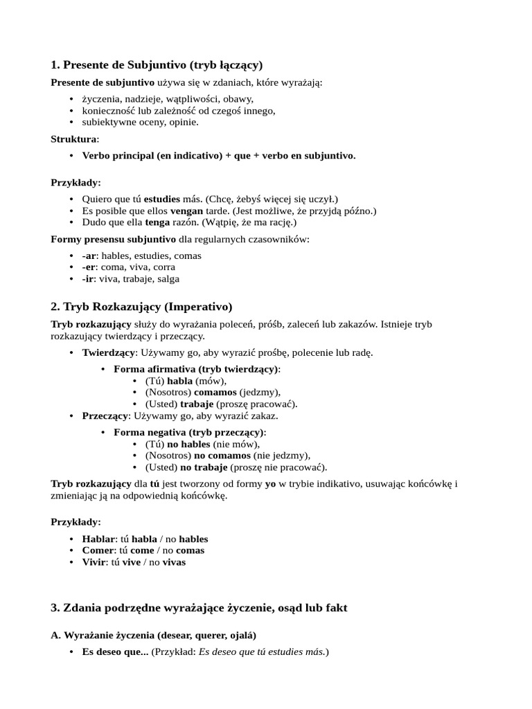 Subjuntivo (Zosia) | PDF