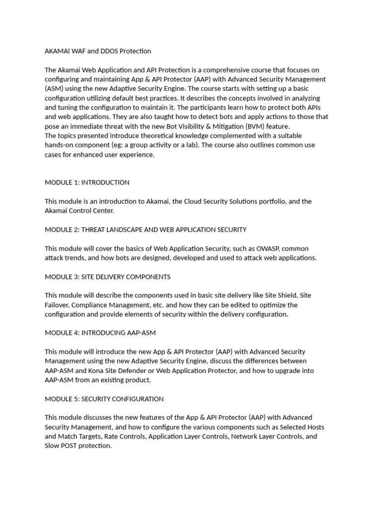 Akamai Waf and Ddos Protection | PDF | Denial Of Service Attack | Computing
